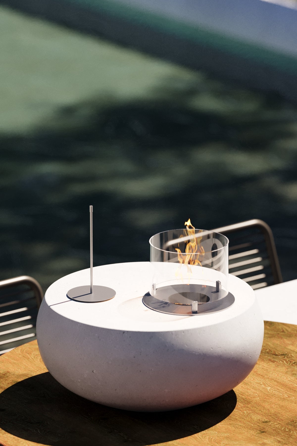 Yarım Ay Oval Ateş Çukuru Modeli Aybo | Beton Ateş Çukuru | Kalif Design