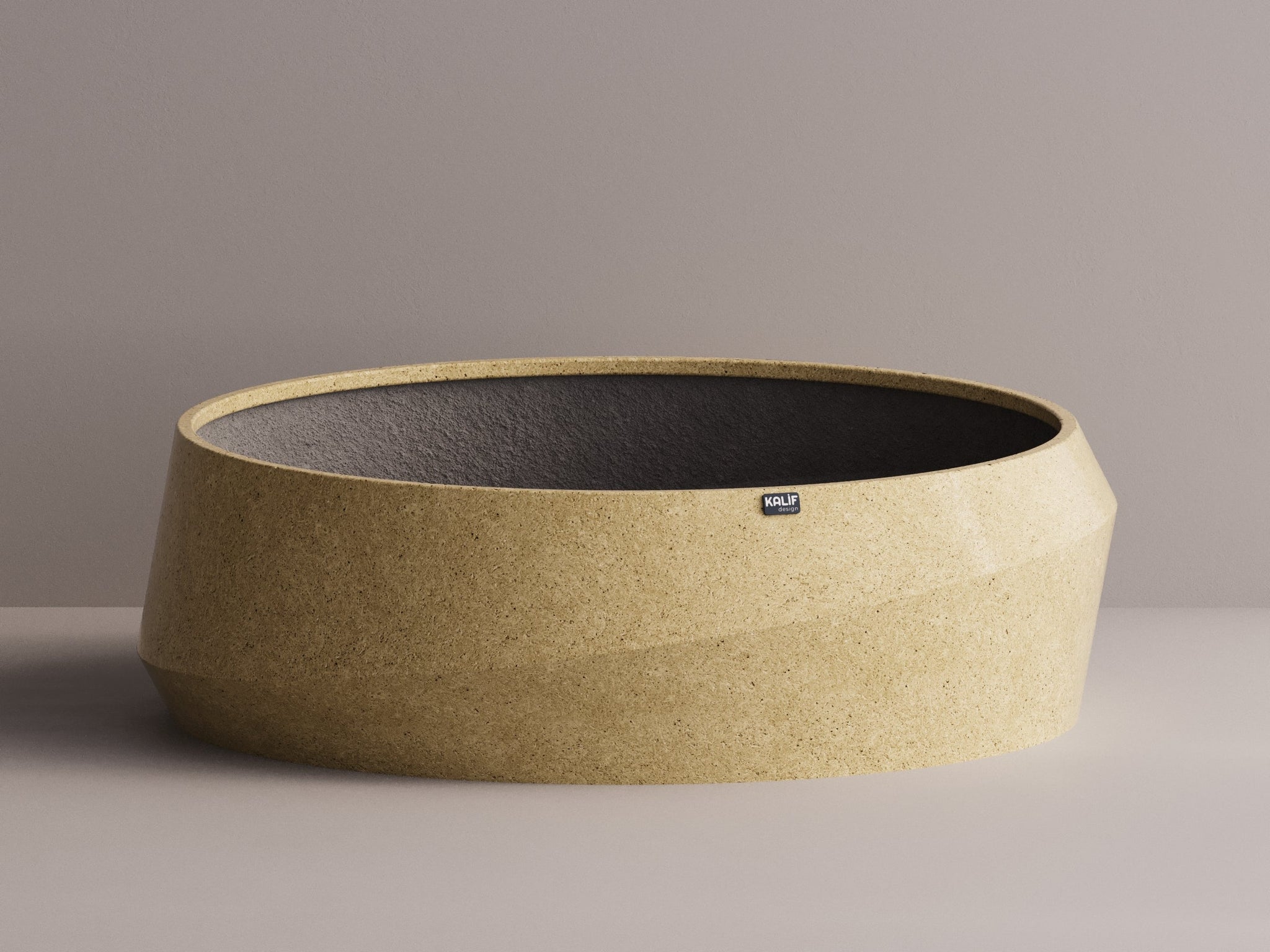 Yeni Çizgilere Sahip Geniş Saksı Ethos | Beton Saksı | Kalif Design