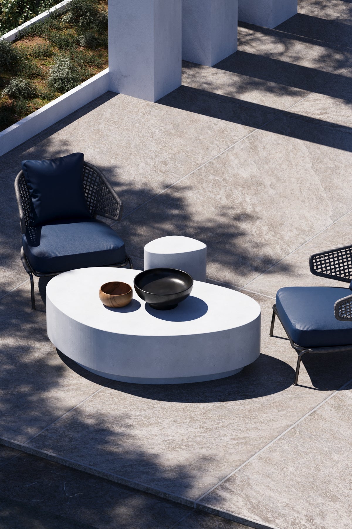 Kıvrımlı Yan Sehpa Modeli Miryo | Beton Sehpa | Kalif Design